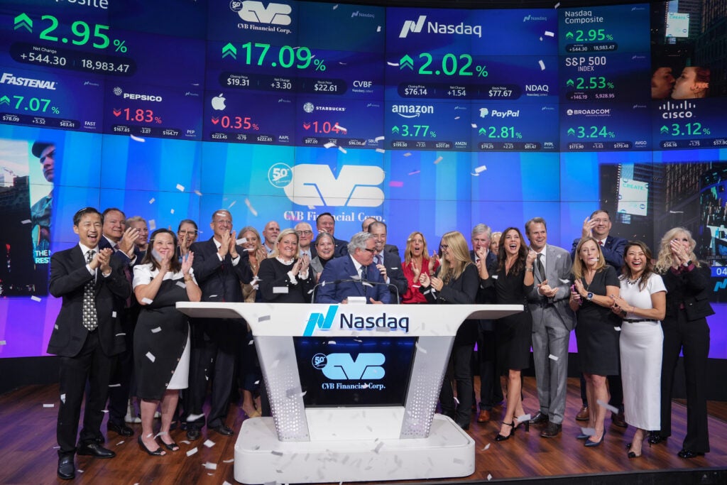 CVB Financial Corp. Rings the Nasdaq Closing Bell - Citizens Business Bank