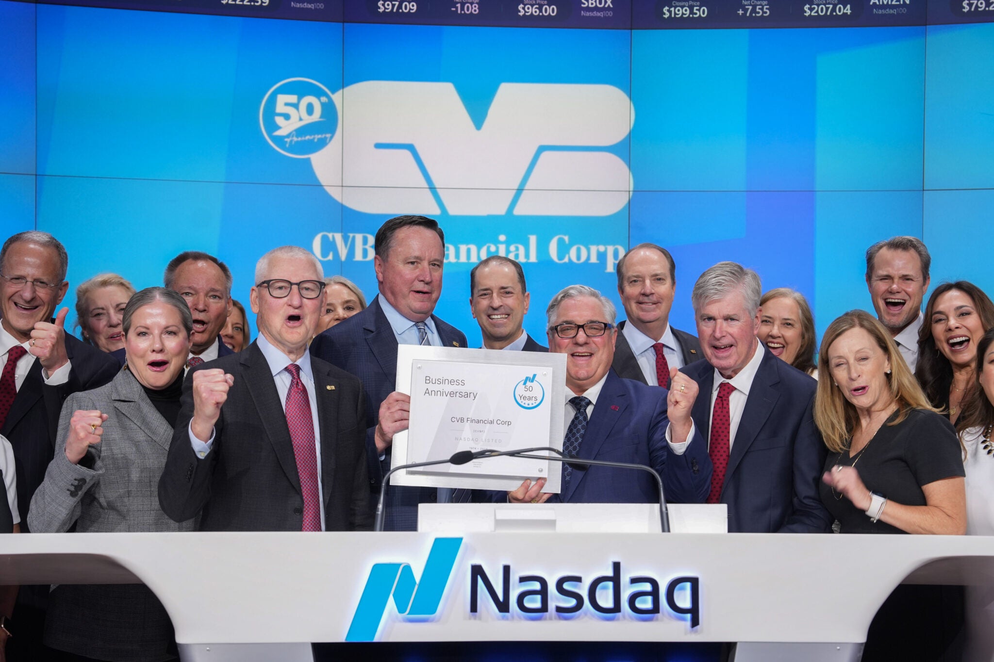 CVB Financial Corp. Rings the Nasdaq Closing Bell - Citizens Business Bank